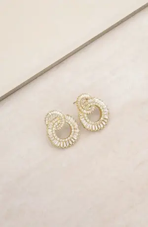 Ettika Rotating Circle Stud Earrings