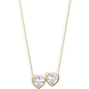 SHYMI Fancy Two-stone Pendant Necklace - Gold/ White