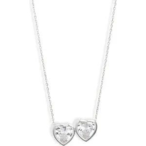 SHYMI Fancy Two-stone Pendant Necklace - Silver/white