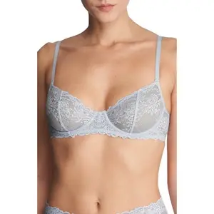 Natori Heavenly Lace Convertible Balconette Bra Blue Mist