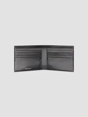 Balenciaga Embossed Monogram Square Folded Wallet In Box