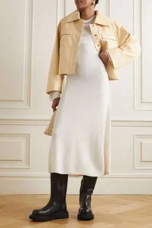 Loulou De Saison Daroca Appliquéd Wool And Cashmere-blend Maxi Dress