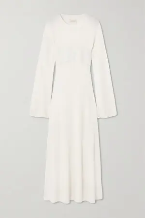 Loulou De Saison Daroca Appliquéd Wool And Cashmere-blend Maxi Dress
