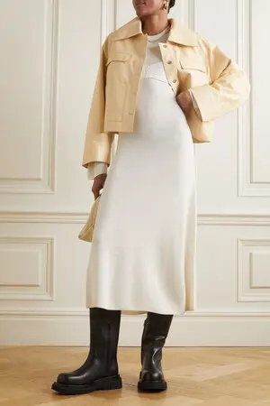 Loulou De Saison Daroca Appliquéd Wool And Cashmere-blend Maxi Dress