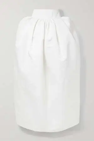 Christopher John Rogers Gathered Silk-faille Maxi Skirt - Ivory