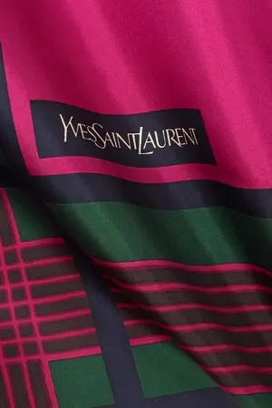 Saint Laurent Printed Silk-twill Scarf