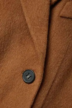 Acne Studios Belted Double-breasted Brushed Wool And Alpaca-blend Coat