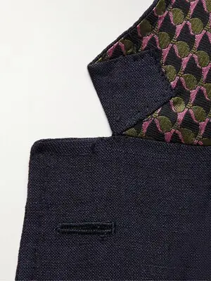 Etro Slub Linen Suit Jacket