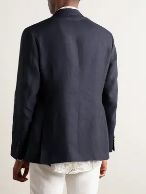 Etro Slub Linen Suit Jacket