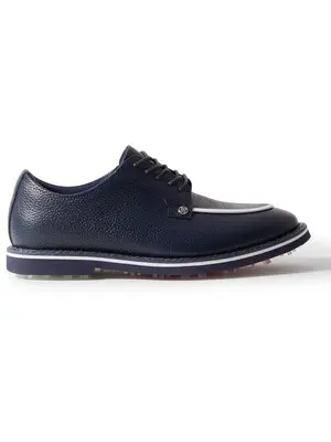 G/fore Gallivanter Apron-toe Pebble-grain Leather Golf Shoes