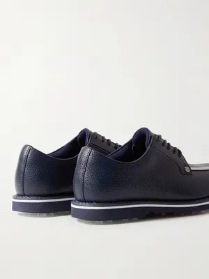 G/fore Gallivanter Apron-toe Pebble-grain Leather Golf Shoes