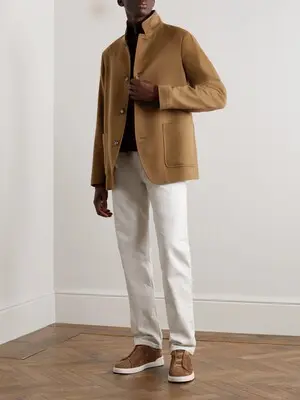 Loro Piana Spagna Leather-trimmed Rain System® Cashmere-felt Chore Jacket