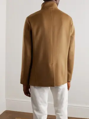 Loro Piana Spagna Leather-trimmed Rain System® Cashmere-felt Chore Jacket