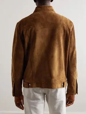 Loro Piana Suede Trucker Jacket
