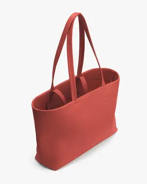 Cuyana Small Easy Tote Dark Coral