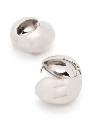 Coperni Chunky Huggie Hoop Earrings - Silver