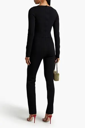 Herve Leger Ponte Jumpsuit With Front Slits