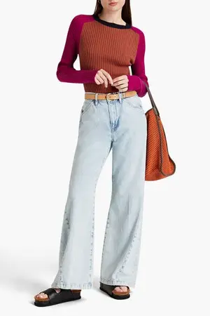 Rag & Bone Navaya Ribbed Cotton And Cashmereblend Sweater