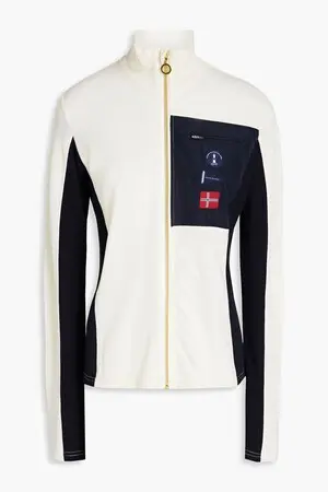 WE NORWEGIANS Lindesnes Colorblock Merino Woolblend Piqué Track Jacket - Ivory