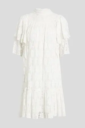 MARANT ÉTOILE Venus Ruffled Cotton Lace Mini Dress