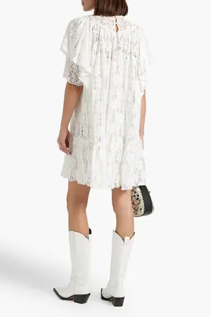 MARANT ÉTOILE Venus Ruffled Cotton Lace Mini Dress