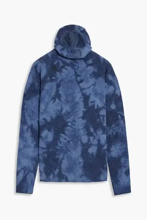 HOLDEN Tie-dye Merino Wool-blend Hoodie - Royal Blue