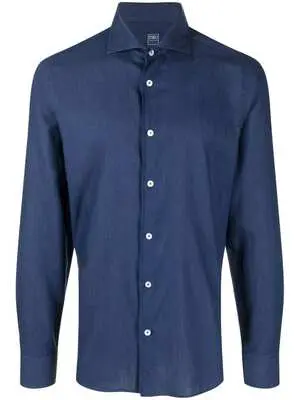 Fedeli Poplin Long-sleeve Shirt