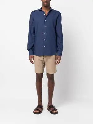 Fedeli Poplin Long-sleeve Shirt