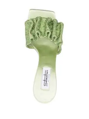 SEBASTIAN MILANO Leather Sandals - Green