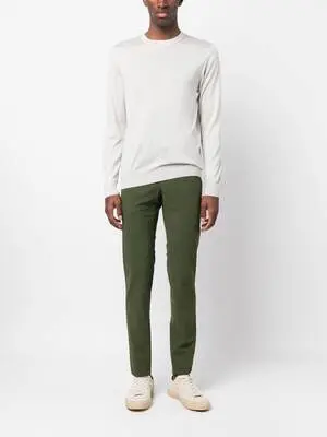 Fedeli Ribbed Crew Neck Jumper - Grey