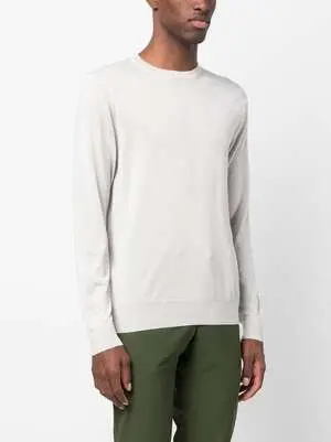 Fedeli Ribbed Crew Neck Jumper - Grey