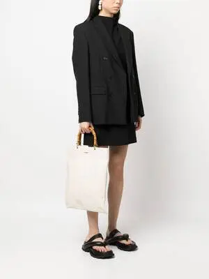 JIL SANDER Bamboo-handle Leather Tote - Neutrals