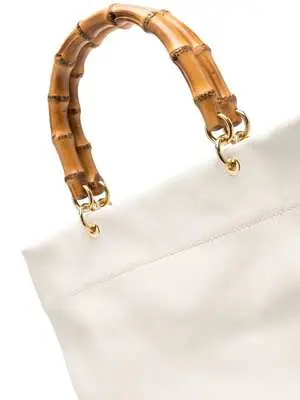 JIL SANDER Bamboo-handle Leather Tote - Neutrals