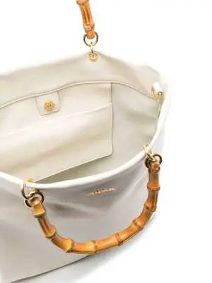 JIL SANDER Bamboo-handle Leather Tote - Neutrals