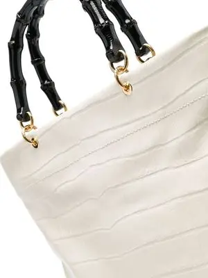 JIL SANDER Crocodile-effect Leather Tote - Neutrals