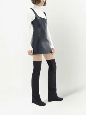 COURREGES Re-edition Vinyl Mini Dress - Blue