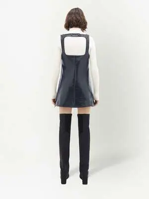 COURREGES Re-edition Vinyl Mini Dress - Blue