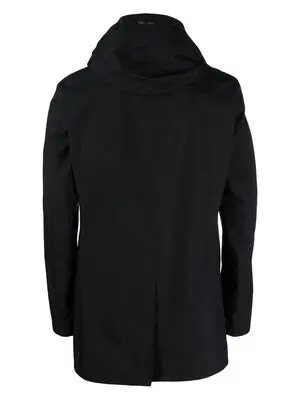 Herno Hooded Raincoat - Black