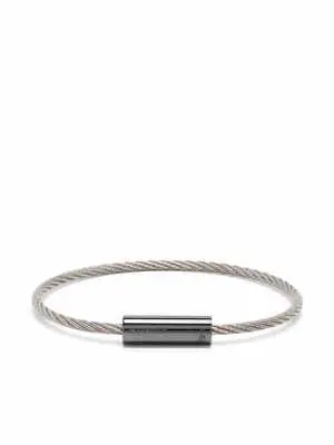 Le Gramme 5g Polished Ceramic Cable Bracelet - Silver