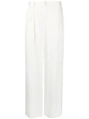BLUGIRL Pinstriped Wide-leg Trousers