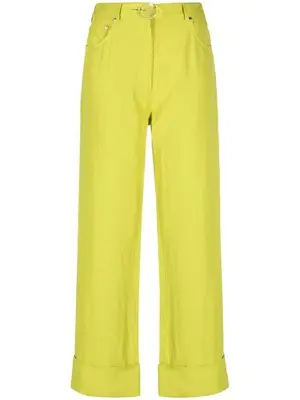 High Waisted Straight Leg Trousers
