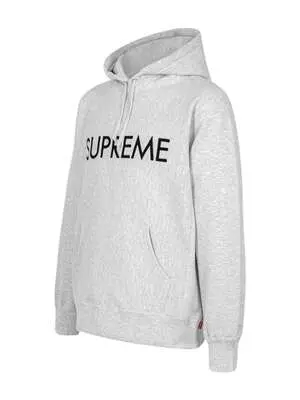 Supreme Capital Logo Hoodie - Grey