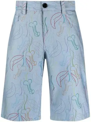 Viktor & Rolf 5-pocket Printed Cotton Shorts