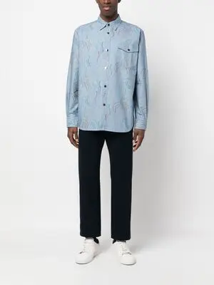 Viktor & Rolf Graphic-print Button-up Denim Shirt