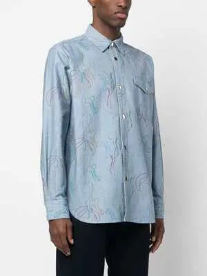 Viktor & Rolf Graphic-print Button-up Denim Shirt