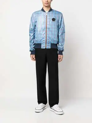 Viktor & Rolf Logo-detail Tartan-check Bomber Jacket