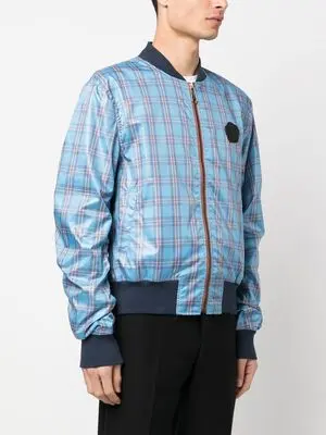 Viktor & Rolf Logo-detail Tartan-check Bomber Jacket