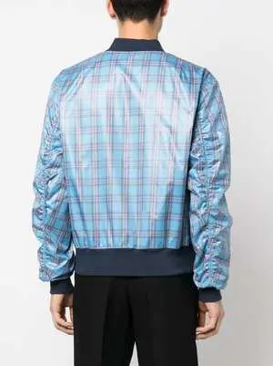 Viktor & Rolf Logo-detail Tartan-check Bomber Jacket