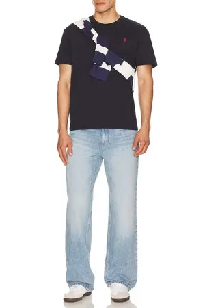 Polo Ralph Lauren Crewneck T-shirt In Blue - Ink