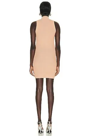 DIESEL® Sleeveless Mock Neck Mini Dress In Tan